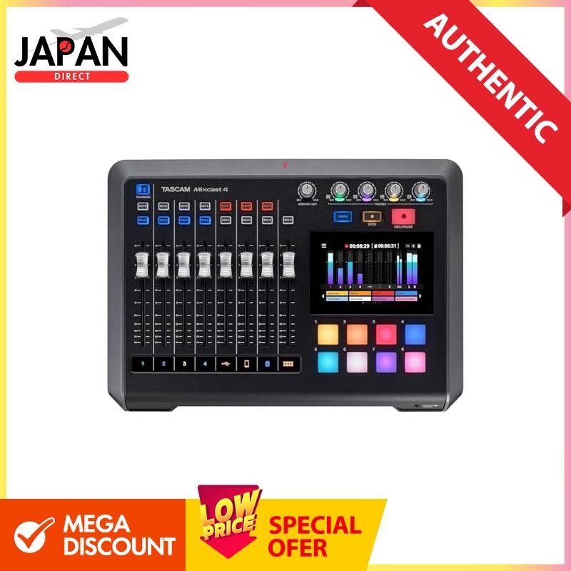 TASCAM Mixcast 4 Podcast Production/USB Audio Interface Bluetooth Receiver Youtube Vtuber ...