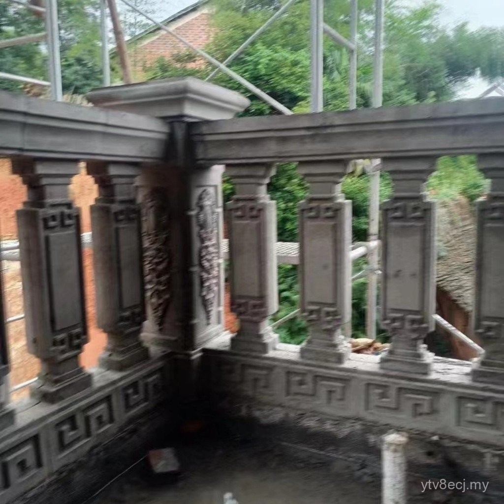 Pagar Pengawal Balkoni Gaya Cina Baharu Pasu Balkoni Acuan Simen Model ...