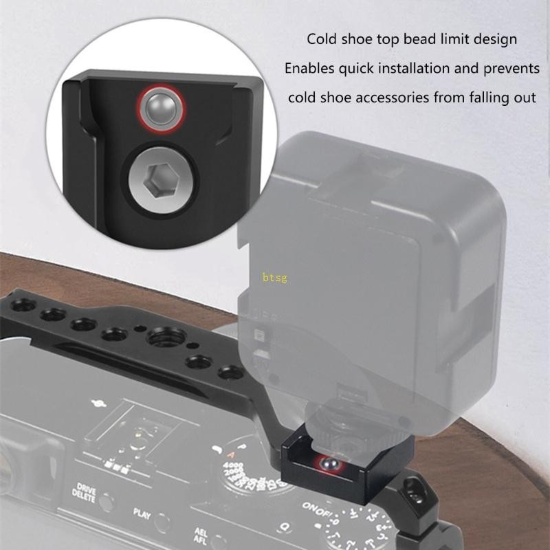 BT Metal Cold Shoe Mount Adapter Base Camera Cage Expansion Adapter Hot ...