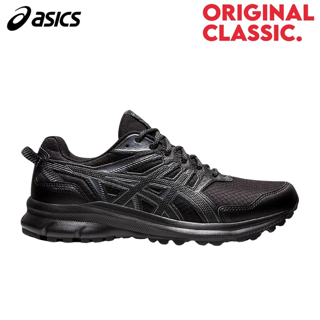 Asics Trail Scout 2 - Black Grey Hiking Running Women Men Shoes Kasut ...