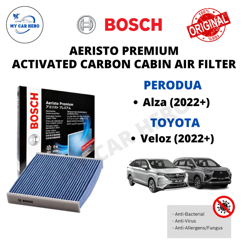 BOSCH Aeristo Premium Activated Carbon Cabin Air Filter 0986AF7009 for ...
