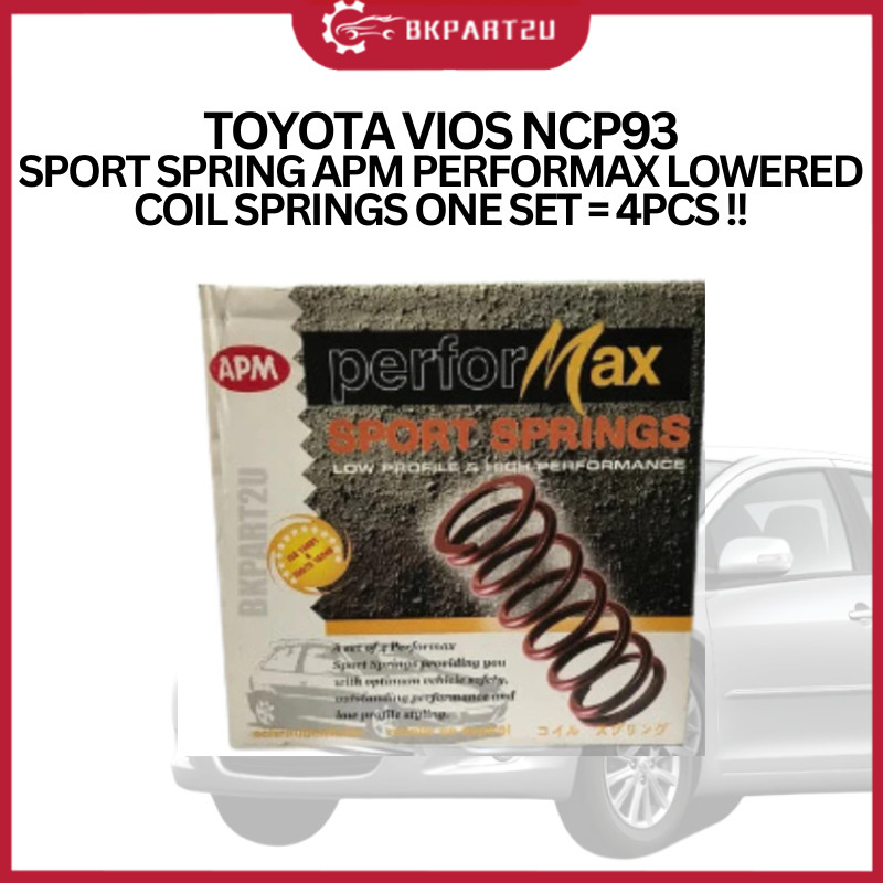 TOYOTA VIOS NCP93 SPORT SPRING APM PERFORMAX HIGH QUALITY SPORT LOWERED ...