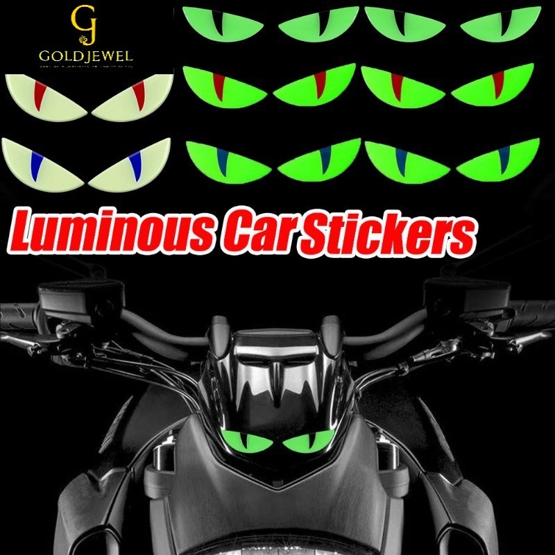 [MJ] Luminous Imp Eyes Car Sticker - For Electric vehicles, motorcycles ...