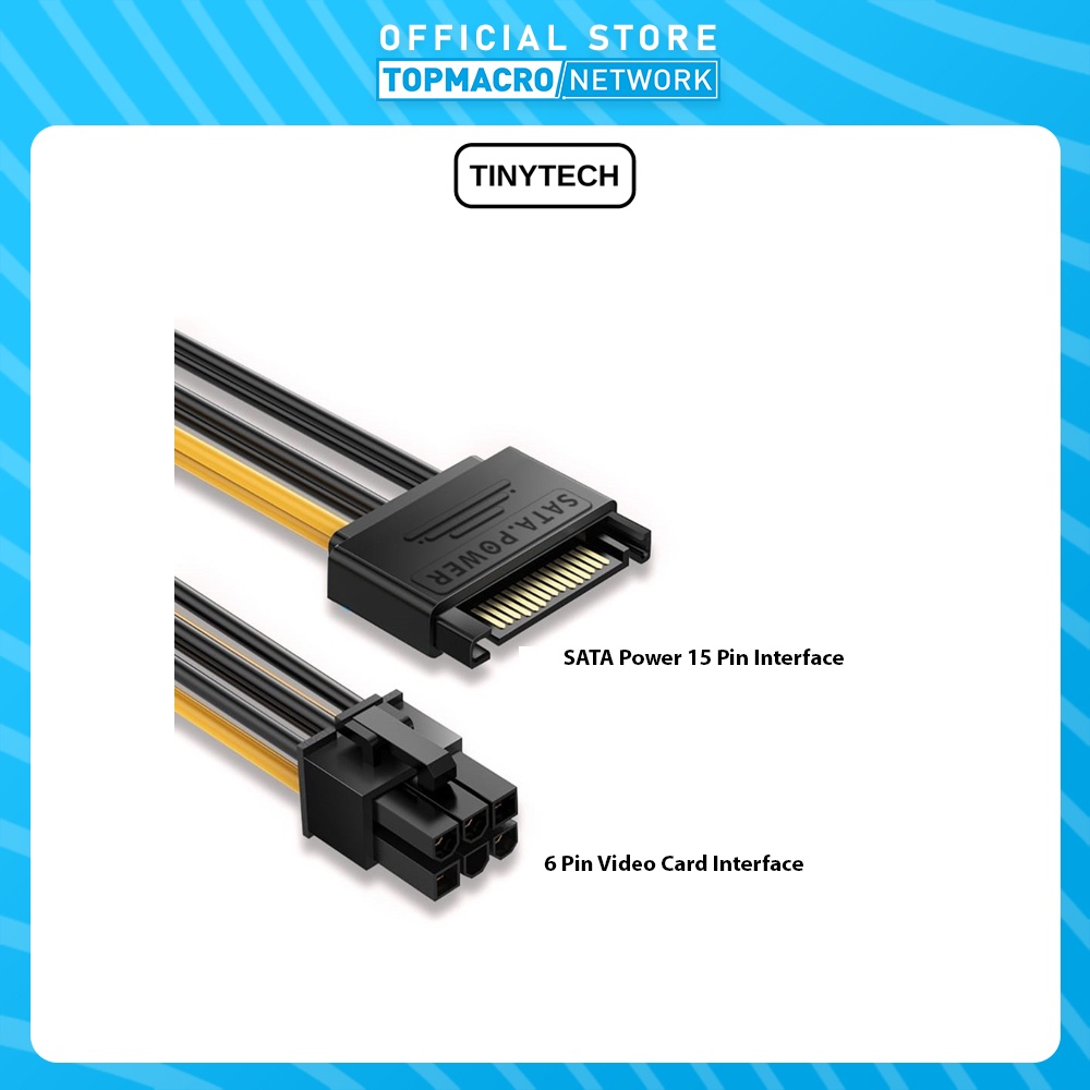 TINYTECH MB POWER CORD 15PIN TO 6PIN-6 MONTHS WARRANTY (PW15M/6P ...