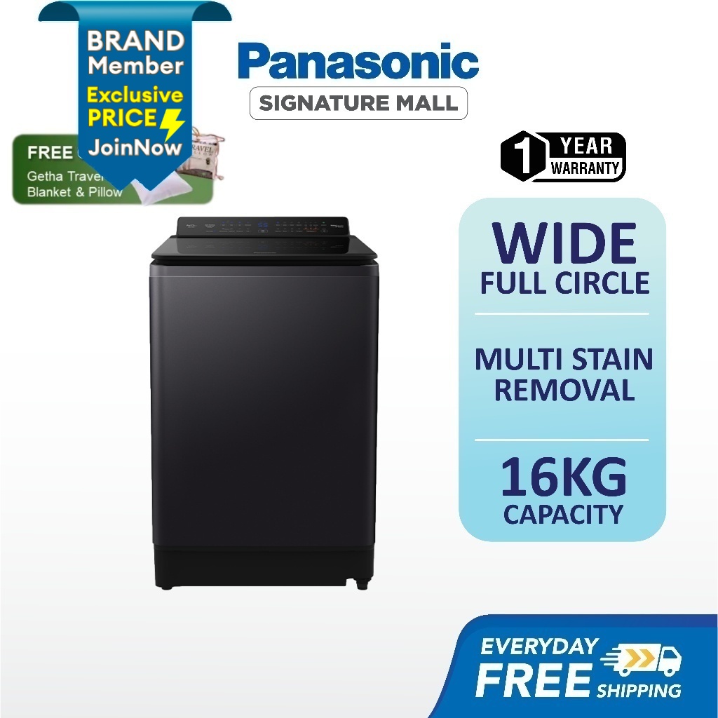 PANASONIC Top Load Washer Econavi Stain Master+ Active Foam 16KG NA ...