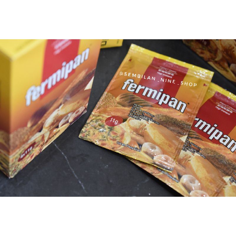 FERMIPAN Instant Yeast Yeast 11 Gram SACHET of Bread Yeast | Shopee ...
