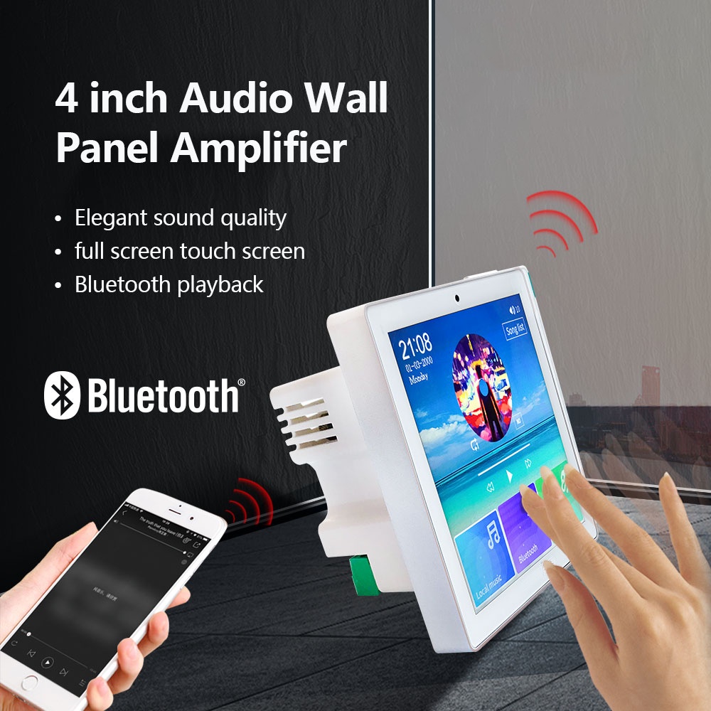 Smart Home Audio System Music Player 2 Channel 4inch Mini Touch Screen ...