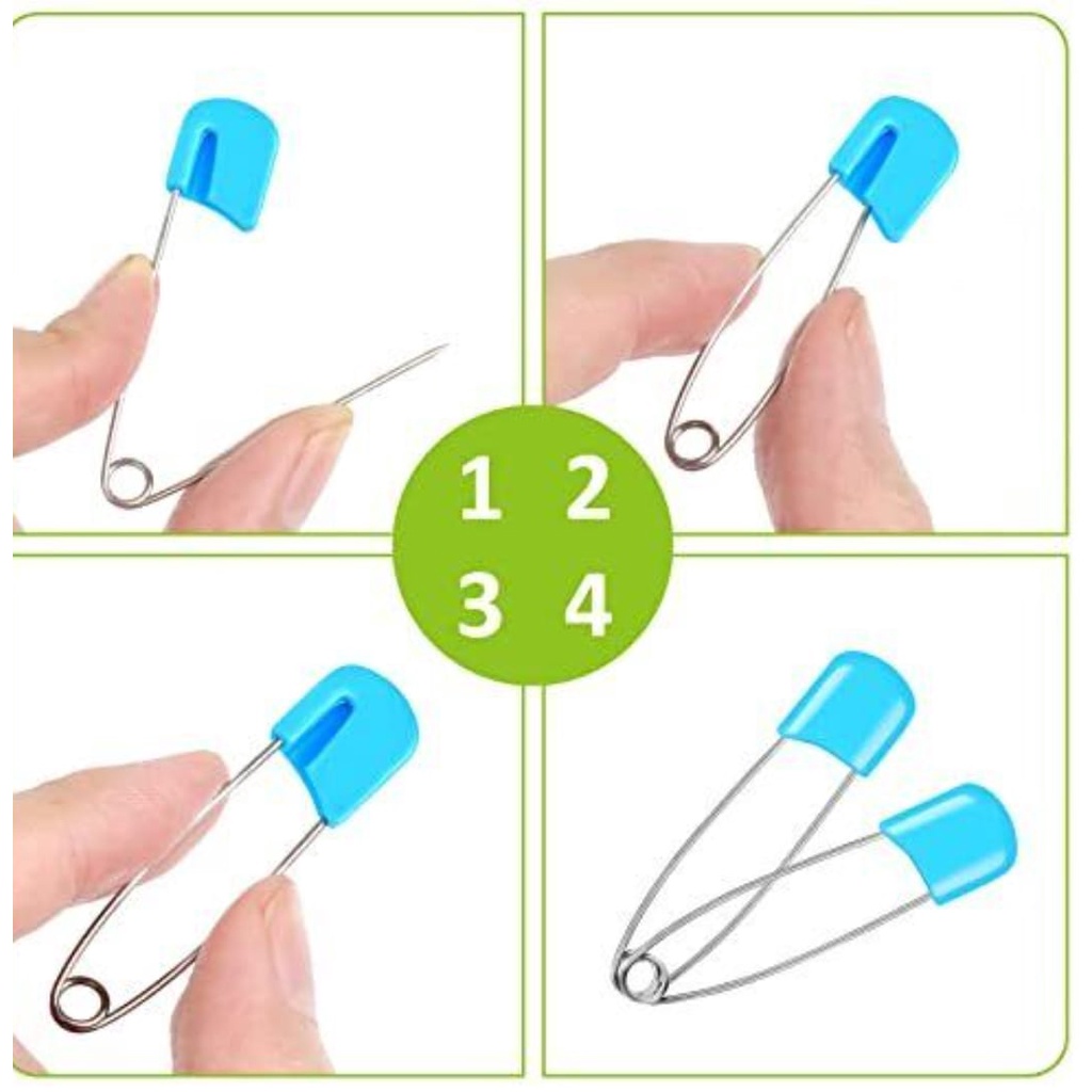 Diaper Pins Diaper Nappy Pins Safety Hold Clip Locking Cloth Head Cloth ...