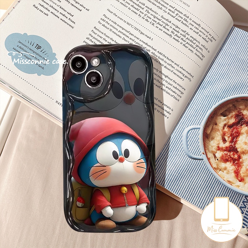 Couples Cartoon Cute Doreamon Cat Case Compatible for IPhone 16 11 13 ...