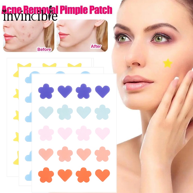 1 Sheet Acne Spot Patches Facial Hydrocolloid Treatment Invisible ...