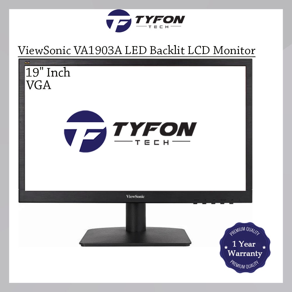 ViewSonic 19" Inch Widescreen LED Backlit LCD Monitor VA1903A ...