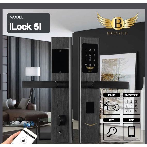 Biosystem iLock 5C Intelligent Digital Smart Door Lock Password / Card ...