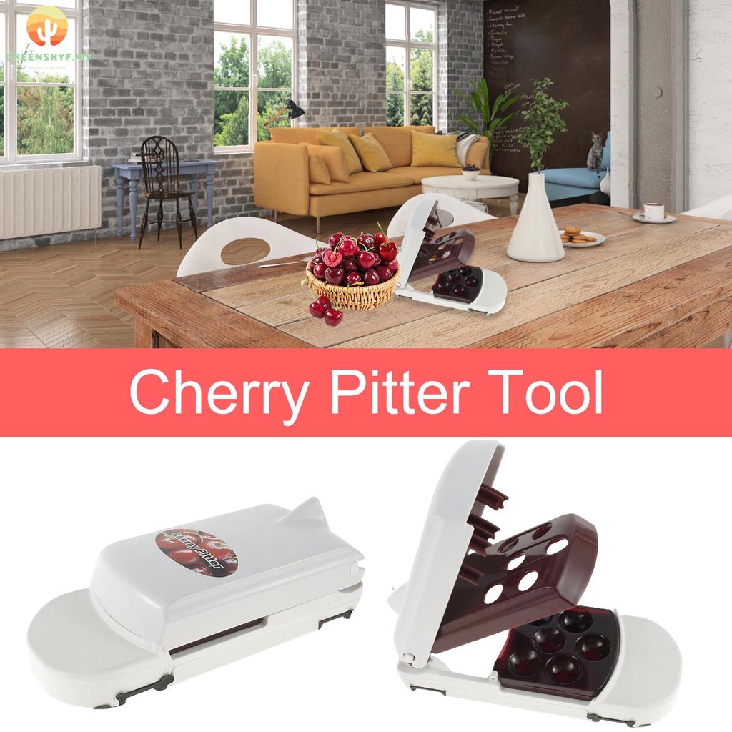 Cherry Pitter Tool 6 Cherries Pit Quick Release Remover Labor-Saving ...