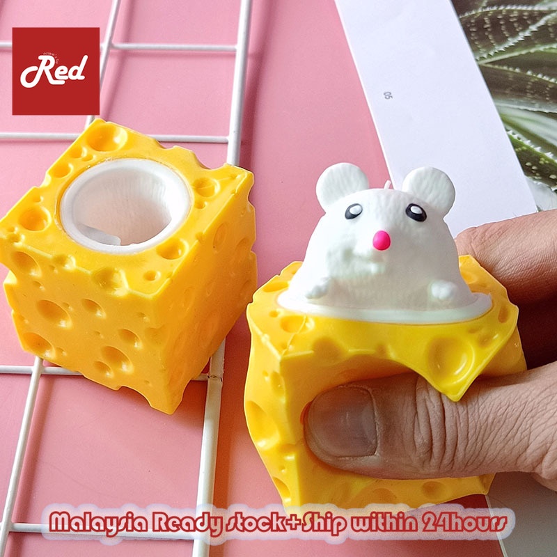 Cute Squishy Toys Cheese Mouse Funny Rat Cup Squeeze Toys decompress ...