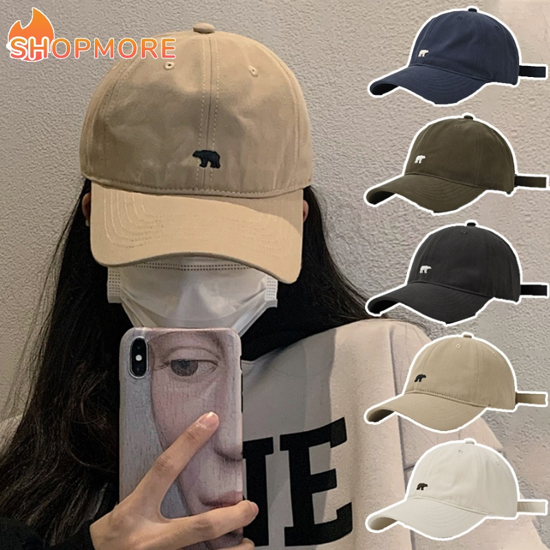 [Marvelous] Women Polar Bear Embroidered Baseball Cap Vintage Wide Brim ...