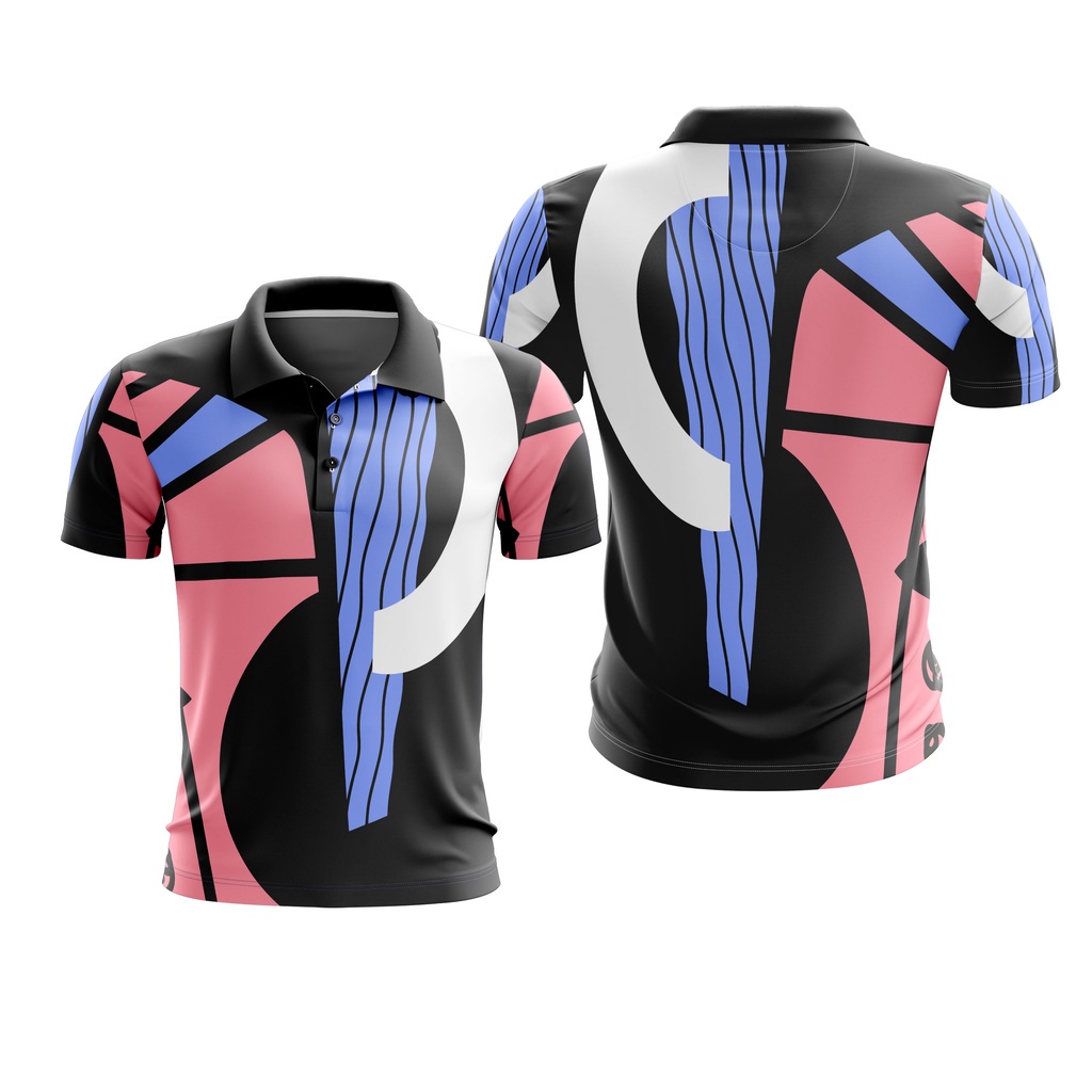 Wangki Polo T-Shirt Abstract Sports Series Badminton Running Volleyball ...