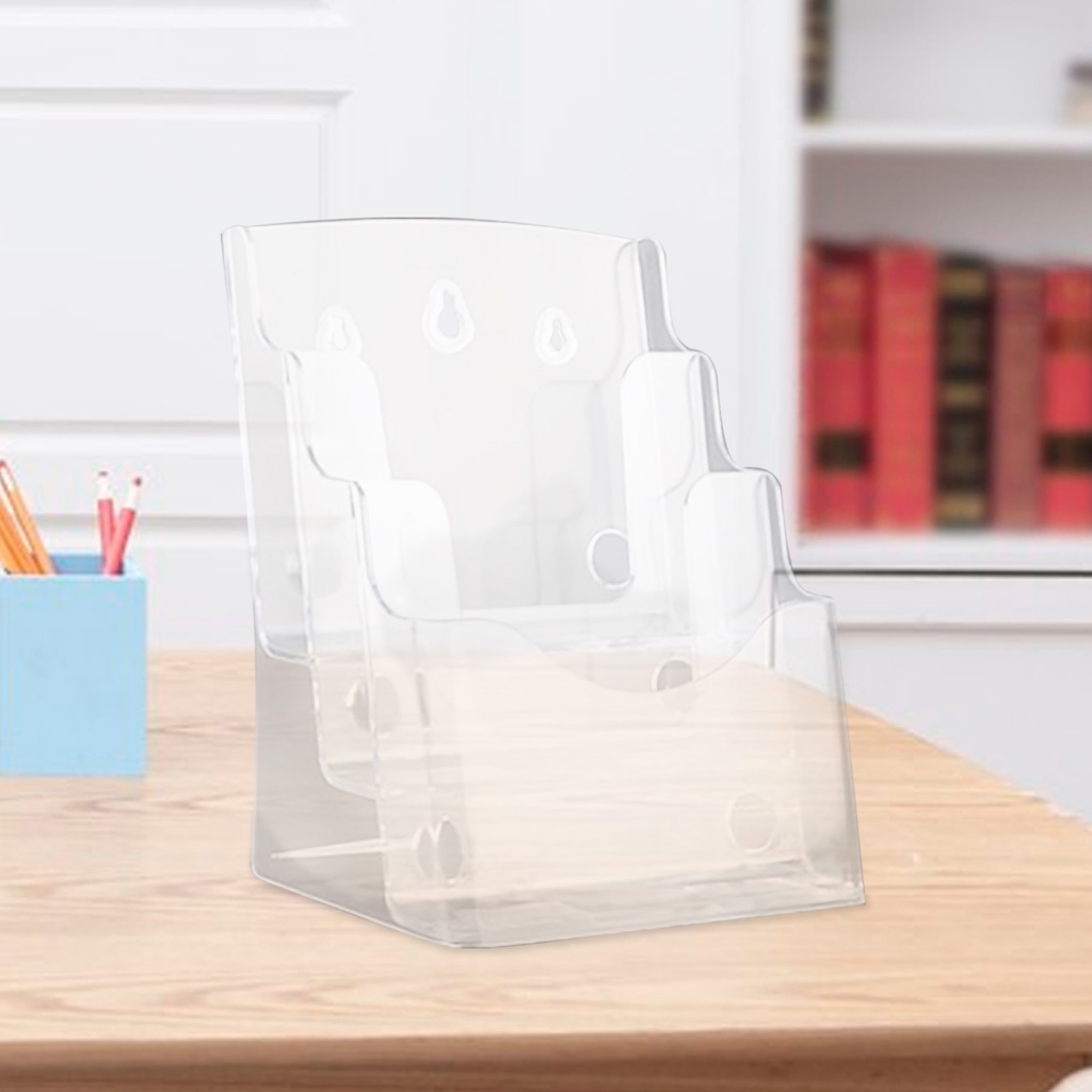 vivomiss Acrylic A5 Document Rack Flyer Holder Clear Acrylic 3-tier ...