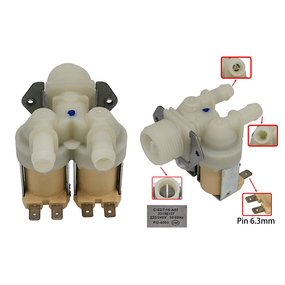 ITALY WASHING MACHINE DOUBLE INLET VALVE 180* (SMALL) | Shopee Malaysia