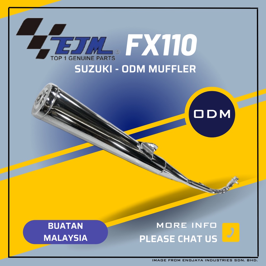 100% EJM SUZUKI FX110 STD EXHAUST PIPE COMP ASSY - FX 110 EX PIPE EKZOS STANDARD EXZOS EXOS ...