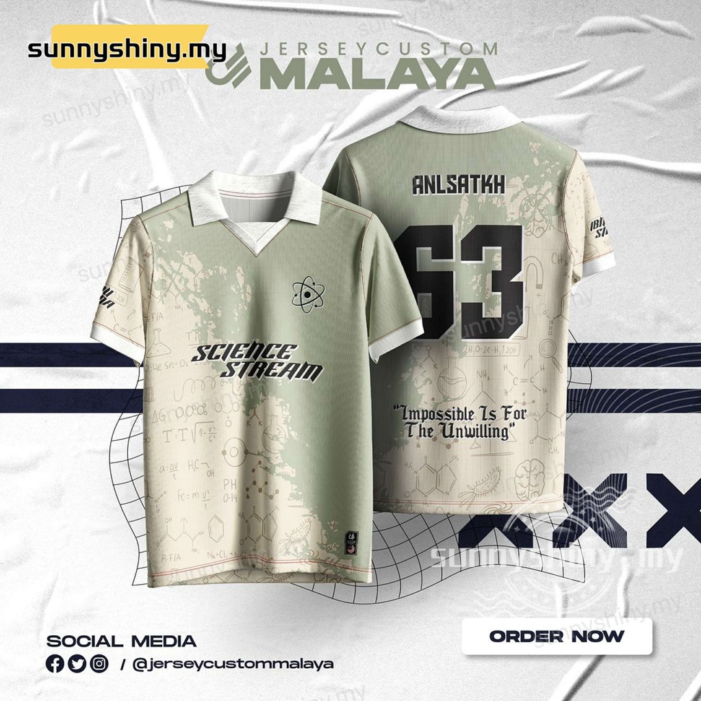 Green Jersey Viral Ootd Custom Name Number Baju Raya 2023 RSCIENCE ...