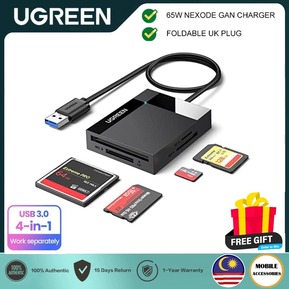 Ugreen USB 3.0 Card Reader SD Micro SD TF CF MS Compact Flash Card ...