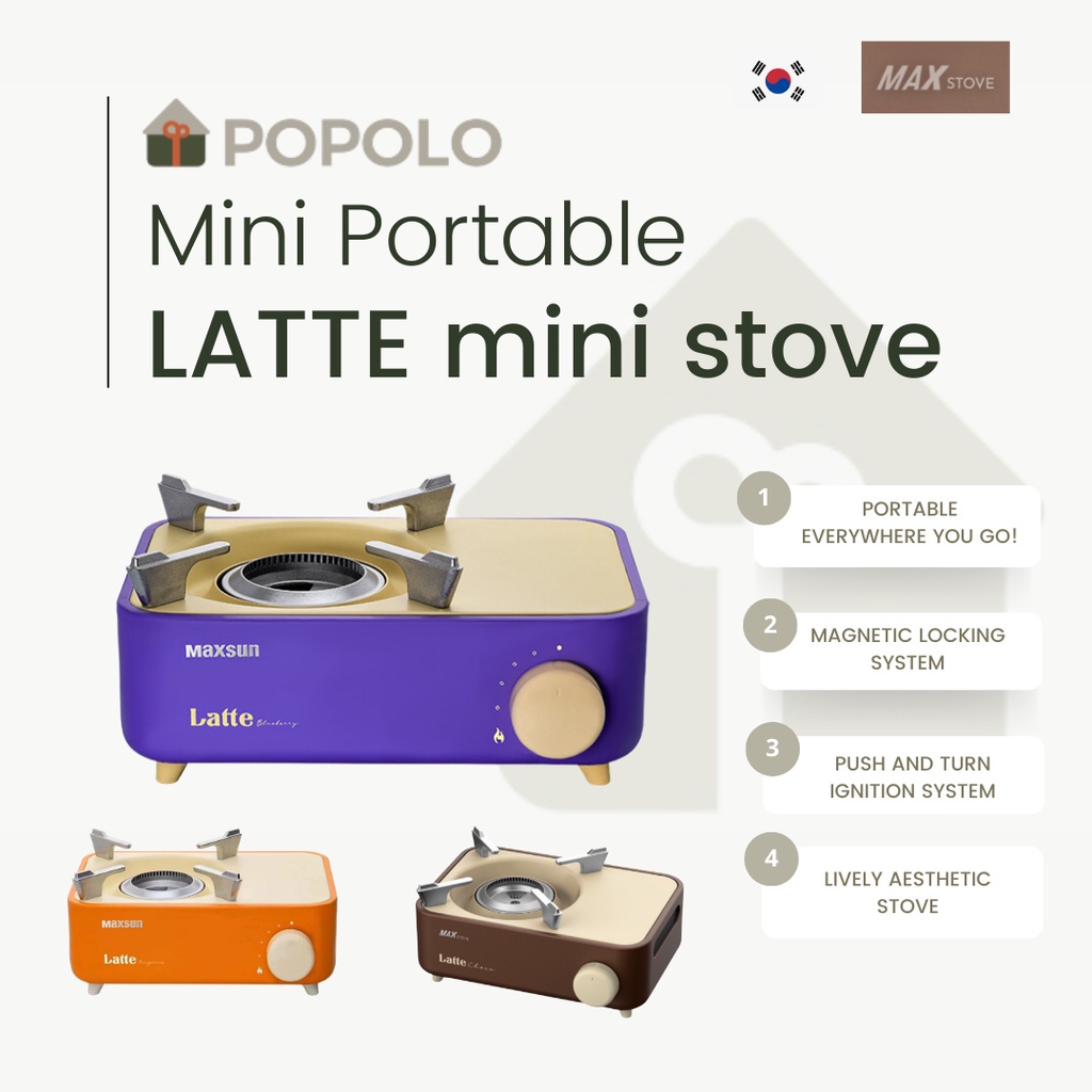 【MAXSUN】LATTE Mini Stove Portable Gas Stove Camping Stove Grill Outdoor ...