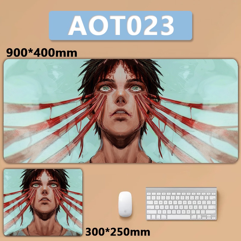 XXL Large Mousepad Keyboard Pad Attack on Titan Levi Ackerman Eren ...