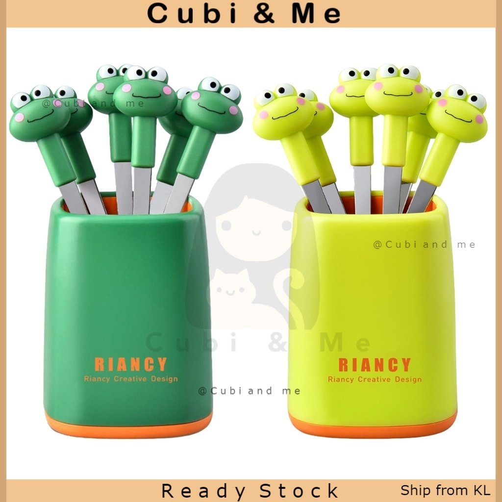 C&M Stainless Steel Frog & Rabbit Fruit Fork Cocktail Picks Cute ...