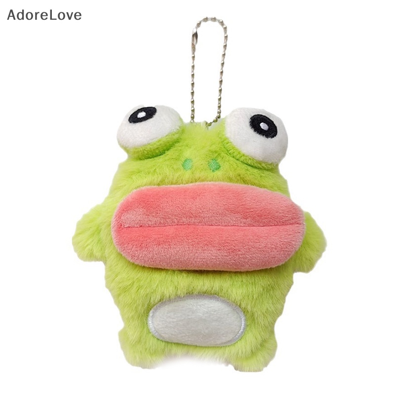 ADL Cute Sausage Mouth Frog Key Chain Cartoon Plush Doll Pendant Couple ...