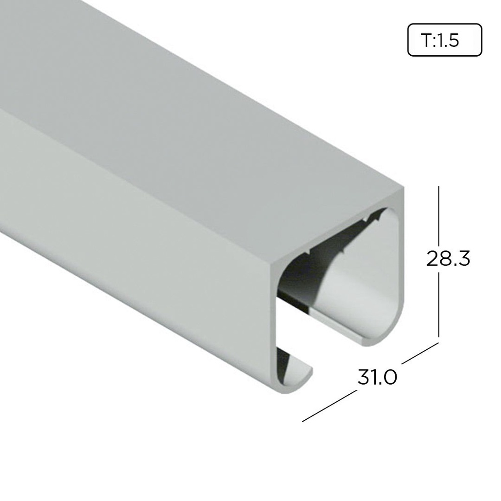 Aluminium Extrusion Hanging Rail Track Profile Thickness 1.50mm CR4900 ...