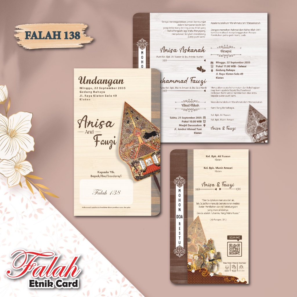 Ready TO PRINT Walimatul Ursy Circumcision Falah 138 Wedding Invitation ...