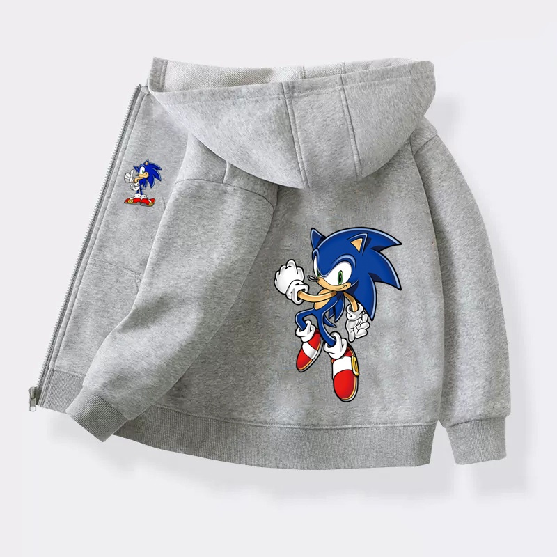 New Brand Jacket Sonic Hedgehog Coats Boys Long Sleeved Outerwear ...