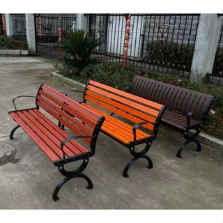 Bangku sandaran luar besi tempa luar kalis air dan kerusi kayu padu ...