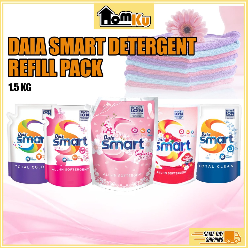 HOMKU DAIA Smart Concentrated Liquid Detergent Refill 1.5kg | Shopee Malaysia