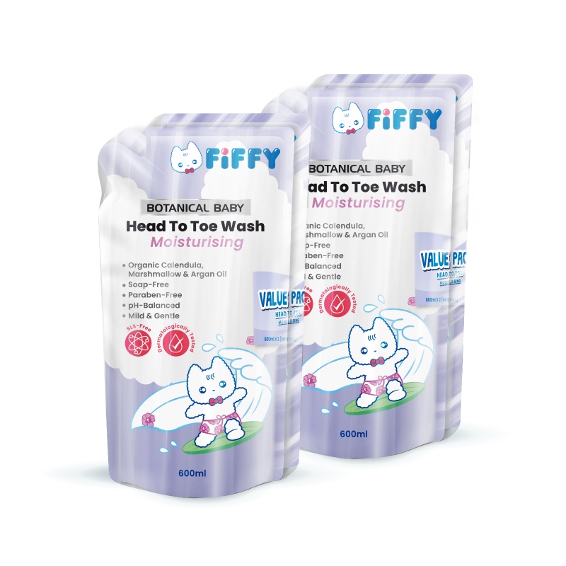 FIFFY MOISTURIZING BOTANICAL BABY HEAD TO TOE WASH (750ML BOTTLE ...
