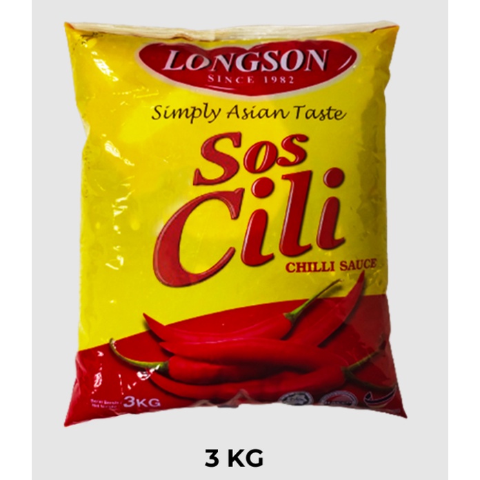 HALAL LONGSON CHILLI SAUCE 3KG / LONGSON TOMATO SAUCE 1KG / DIPPING ...