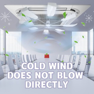 Central Aircond Wind Guide Fan 360° Rotating Blade Cassette Aircon ...