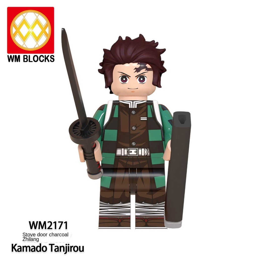Demon Slayer Building Blocks Nezuko Kyoujuro Cartoon Mini Action Toy ...