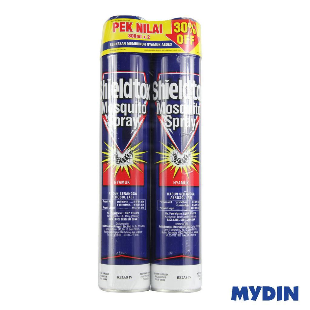 Shieldtox Mosquito Spray Aerosol Twinpack (800ml x 2) | Shopee Malaysia