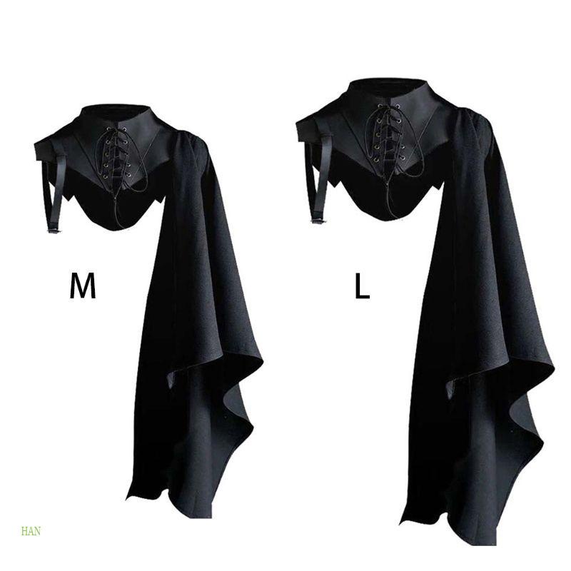HAN Men Woman Medieval Armor Cloak Retro Gothic Cape Cosplay Single ...
