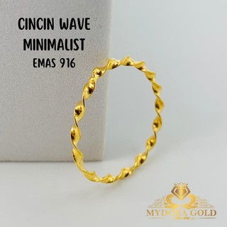 MYDORA Cincin Wave Minimalist | EMAS 916/22k | Shopee Malaysia