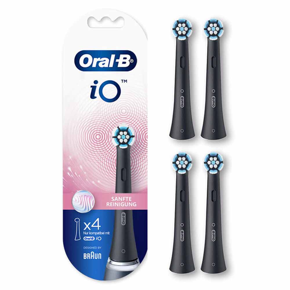 Genuine Oral-B iO/Oral-B Pro Cross Action Ultimate Clean Replacement Brush Heads - Black/White ...