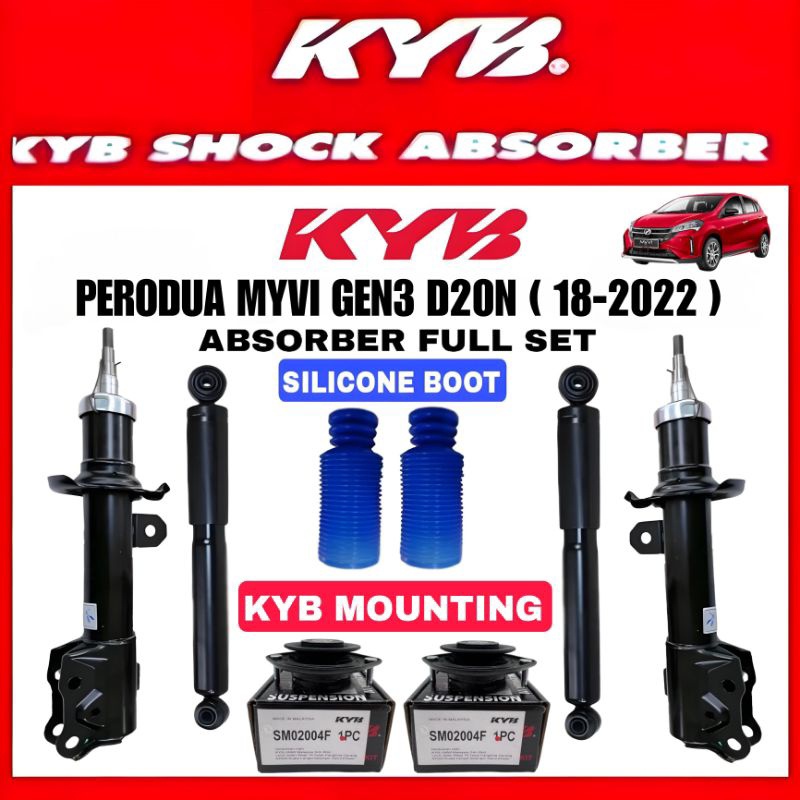 Perodua Myvi 1.5 NEW D20N GEN3 ( 2018-2022 ) Front & Rear Kyb gas original Suspension | Shopee ...