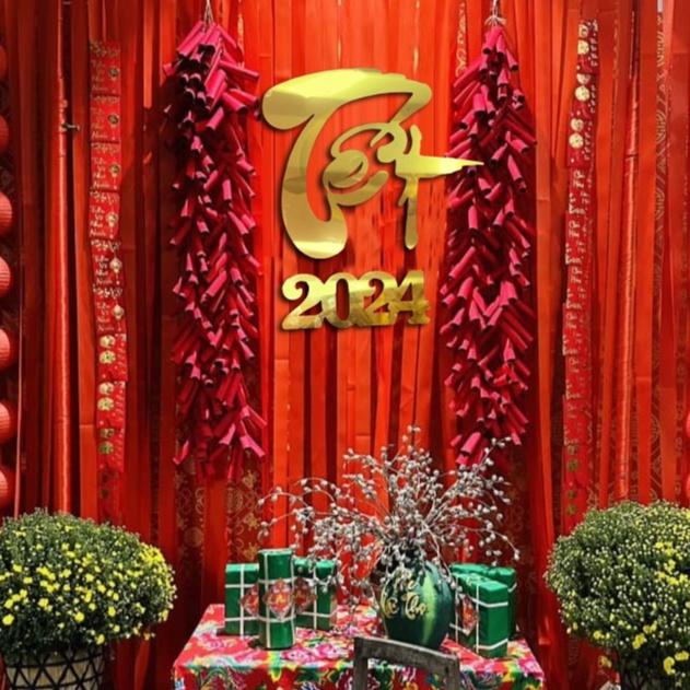 Letter CNY 2024, CNY Giap Thi large size decorative backdrop made of ...