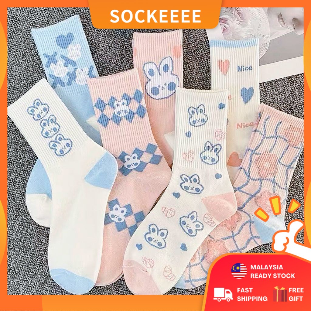 [Ready Stock] Sockeeee 1 Pair Cute Animal Sock Crew Socks Women ...