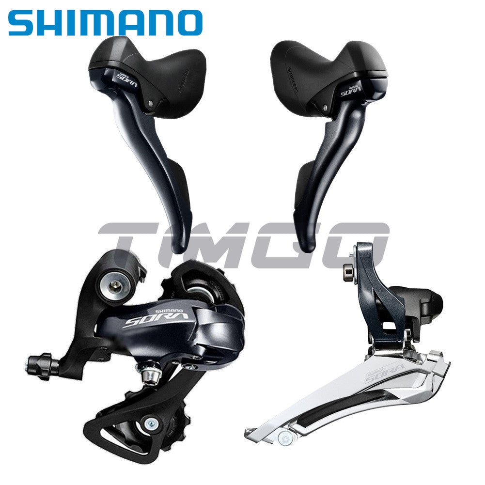 Shimano Sora Road Folding Bike 2×9 Speed Derailleur Set STI Build Kit ...