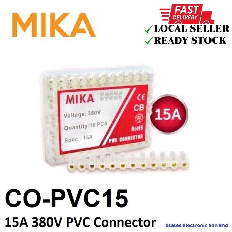 MIKA 15A 380V 12-Position PVC Connector - CO-PVC15 | Shopee Malaysia