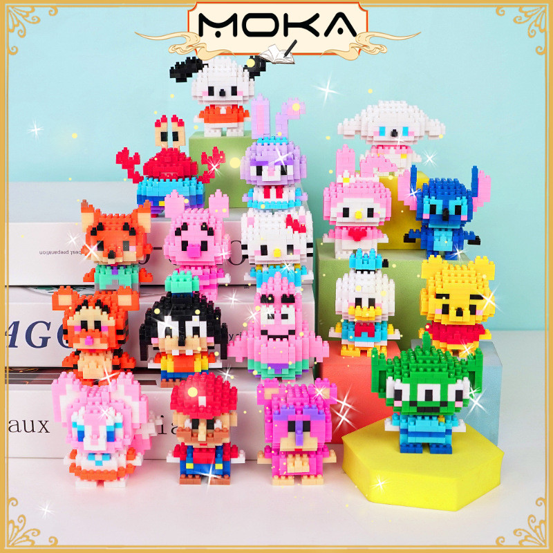 Moka LEGO BRICKS DIY 3D MOTIF STACKING BRICKS, DEMON SLAYER, ONE PIECE ...