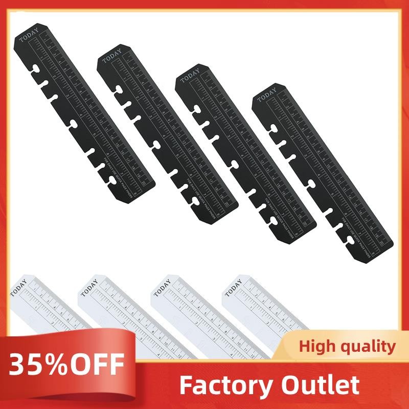 8Pack Plastic Measuring Ruler Quick Page Finder Page Marker Pouch PVC ...