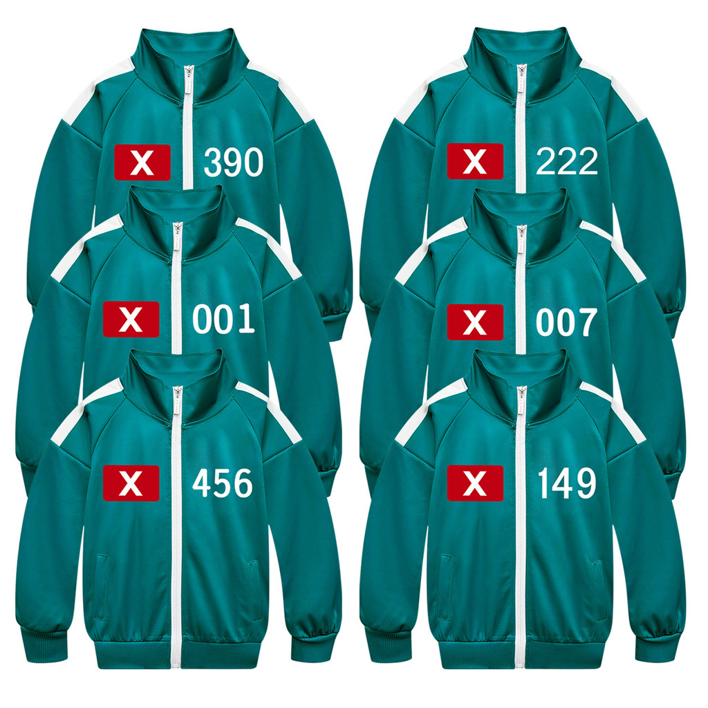 Squid Kids JACKET Clothes Le Jeu Du Calamar Seong Gi-hun Cos Costume ...